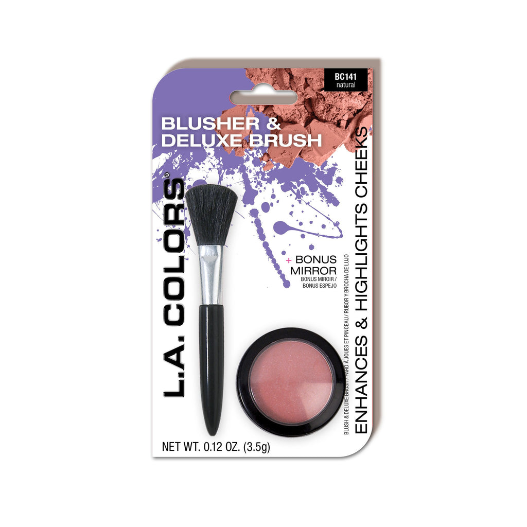 Blusher & Deluxe Brush - CBC141 Natural | L.A. COLORS